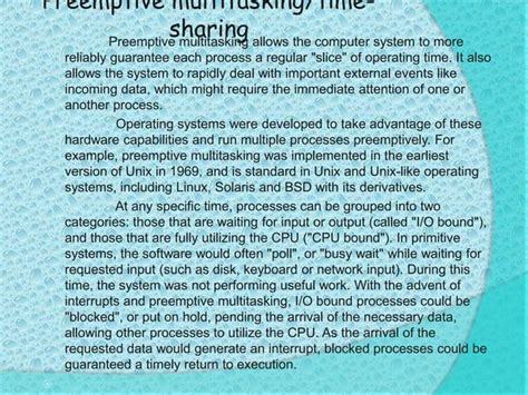 Multitasking Pptx Operating Systems Computer Software And