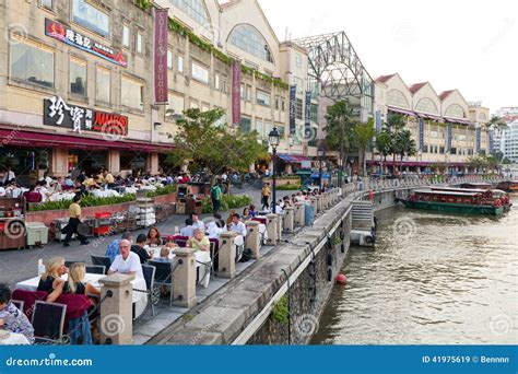Clarke Quay Singapour Image Stock éditorial Image Du Bateau 41975619