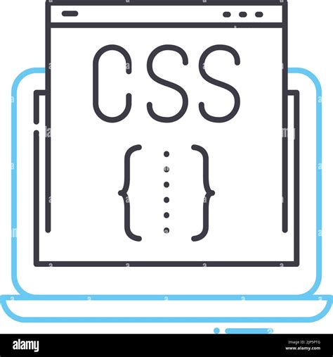 Css Line Icon Outline Symbol Vector Illustration Concept Sign Stock