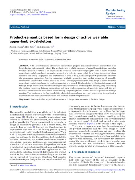 Pdf Product Semantics Based Form Design Of Active Wearable Upper Limb Exoskeletons