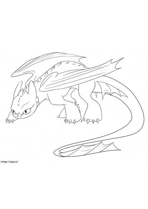 Free Printable Toothless Coloring Page