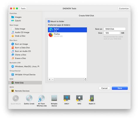 ram disk daemon tools for mac help