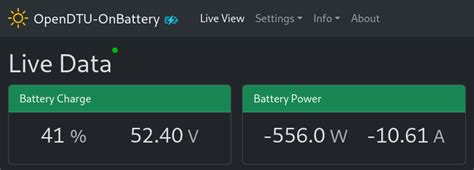 Battery Interface Opendtu Onbattery Documentation