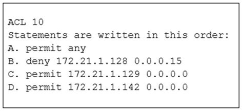 Refer To The Exhibit Statements A B C And D Of Acl 10 Have Been Entered In The Shown Order