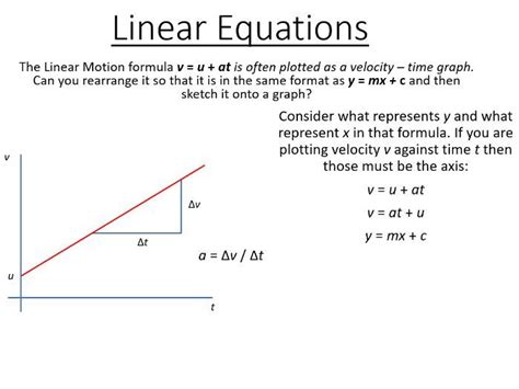 Btec Engineering Linear Equations Powerpoint Worksheet Teaching Resources