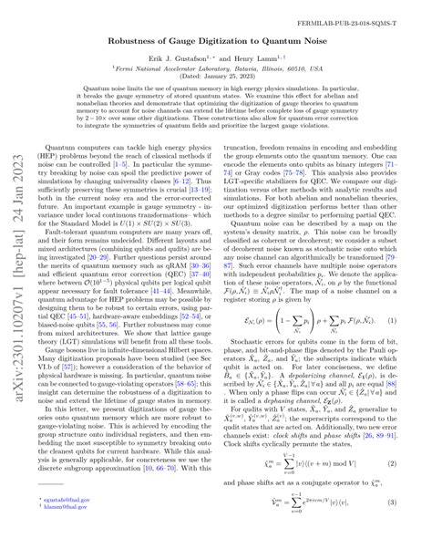 Pdf Robustness Of Gauge Digitization To Quantum Noise