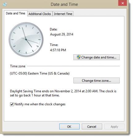 Windows Date And Time Options CyberCletch Marketing Management