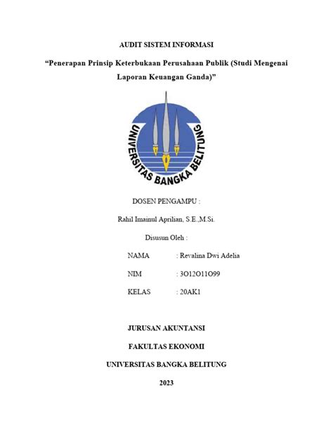 Audit Sistem Informasi Pdf