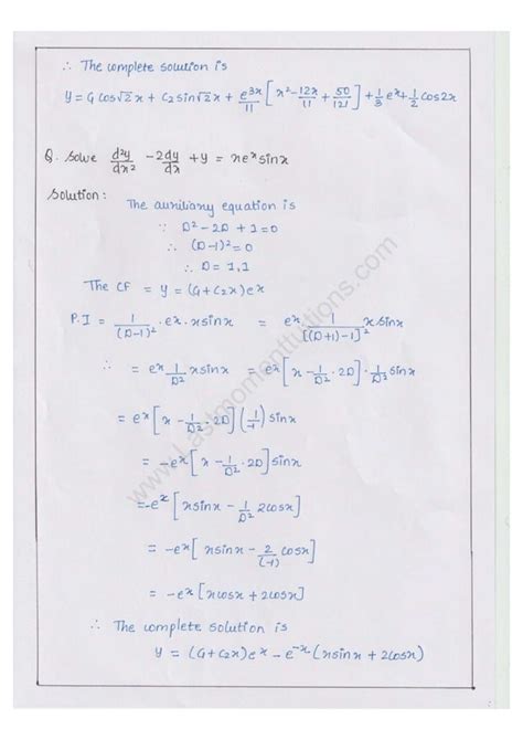 Linear Differential Equation Pdf