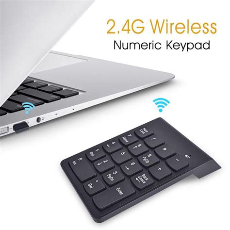 wireless numeric keypad cordless number keyboard pad 18 keys 2 4g axgear ca