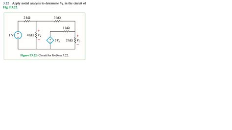 Solved 322 Apply Nodal Analysis To Determine Vl In The