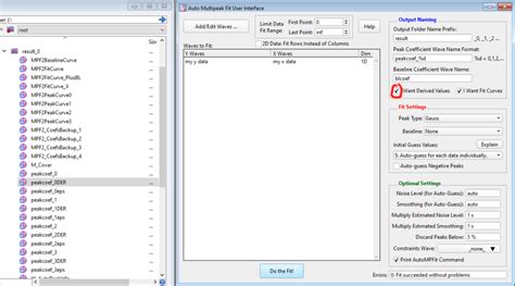 Automating Multipeak Fitting Igor Pro By WaveMetrics