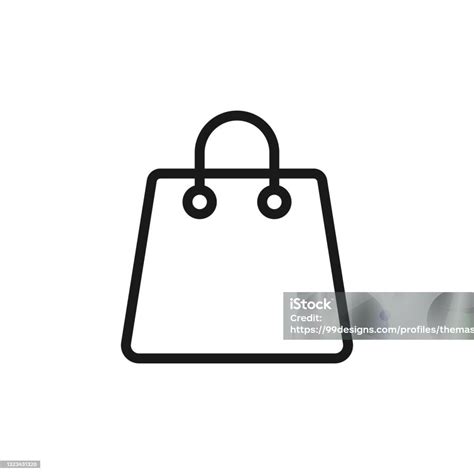 쇼핑 가방 아이콘 벡터 일러스트레이션 전자 상거래 온라인 상점 및 시장을위한 쇼핑 백 벡터 아이콘 디자인 웹 사이트 모바일 로고 기호 버튼 기호 앱용 쇼핑백 아이콘 벡터