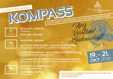 Jetzt Anmelden Zum Kompass Workshop Ig Metall Bezirk Berlin Brandenburg Sachsen
