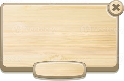 Wooden Panel For Game Ui In Cartoon Style 10975497 Png