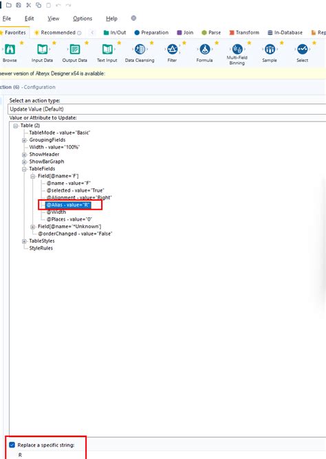 Solved Using Text Box To Modify Table Header In Table Too Alteryx Community