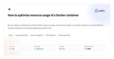 Docker 컨테이너 리소스 최적화 방법 Labex