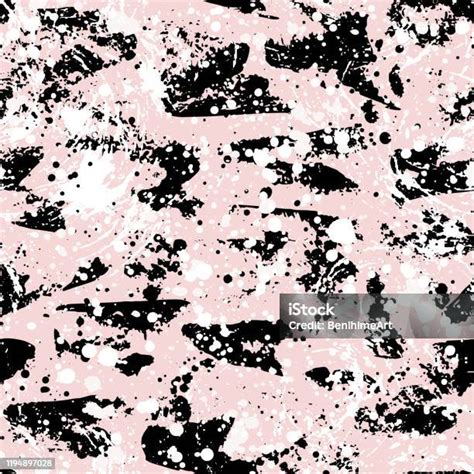추상손으로 그린 브러쉬 스트로크와 페인트 스플래시 텍스처 매끄러운 패턴 0명에 대한 스톡 벡터 아트 및 기타 이미지 0명 구아슈 긁힌 Istock
