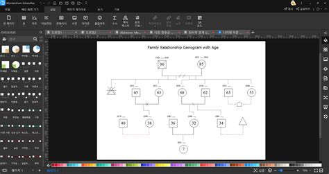 워드 한글로 가계도 그리는 법 총정리