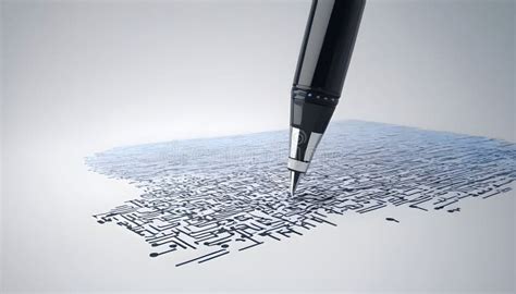 Future Ai Technology For Creative Copywriting A Digital Pen That Stands For The Integration Of