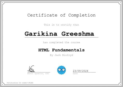 Greeshma Garikina On Linkedin Html Webdevelopment Certification