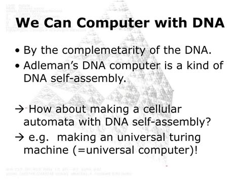 Ppt Algorithmic Self Assembly Of Dna Sierpinski Triangles Powerpoint