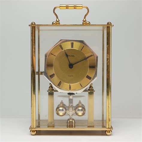 Kundo Quartz Anniversary Clock With Brass Case Late 20th Century Ebth
