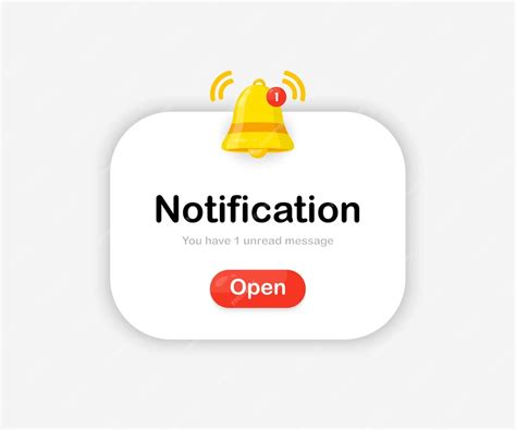 Premium Vector Notifications Push Notifications Box Event Alert