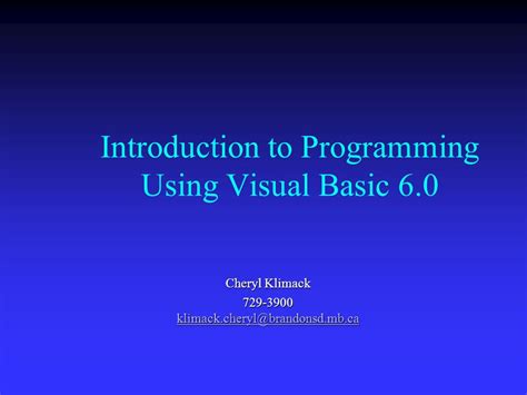 introduction to programming using visual basic ppt video online download