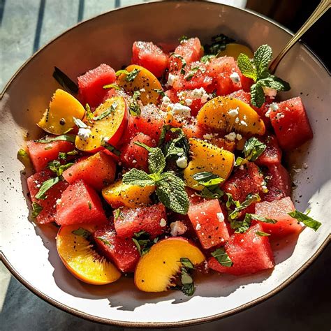 Peach Watermelon Salad
