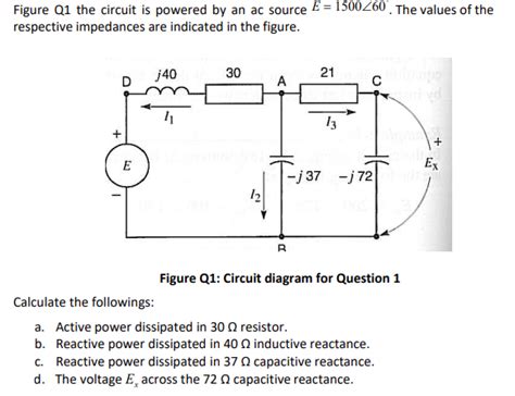 Solved Figure Q The Circuit Is Powered By An Ac Source Chegg