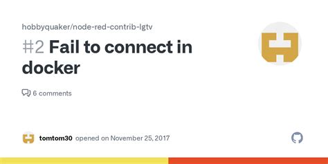 Fail To Connect In Docker · Issue 2 · Hobbyquaker Node Red Contrib Lgtv · Github