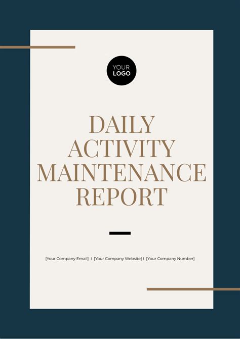 Free Daily Activity Maintenance Report Template To Edit Online