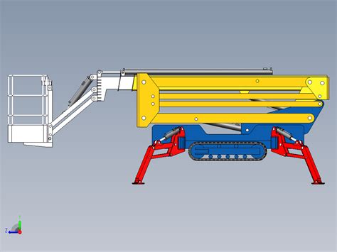 伸缩折叠臂高空作业车 三维模型下载 Solidworks三维模型下载 珊瑚网