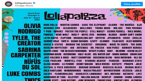 Lollapalooza 2025 Lineup Rumors Ticket Info Chicago Dates And More