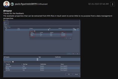 Map Revit RFA Properties In Such A Way That Can Be Exposed And Leveraged By Vault Product Team