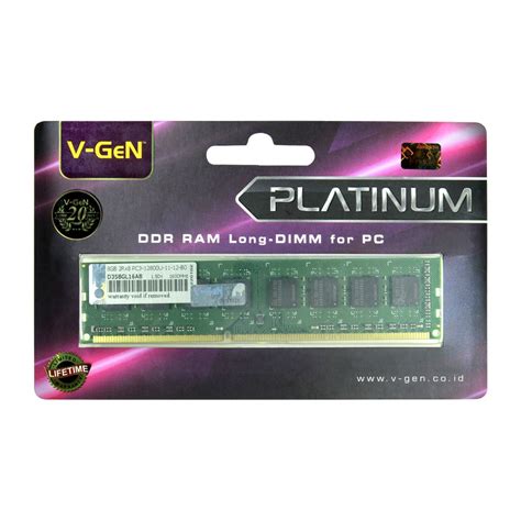Jual Ram Ddr3 Ddr3l V Gen 8gb Pc128001600mhz Long Dimm Memory Pc Vgen