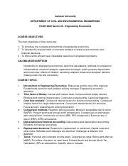 ECOR 3800 B Course Outline January 2020 Pdf Carleton University DEPARTMENT OF CIVIL AND