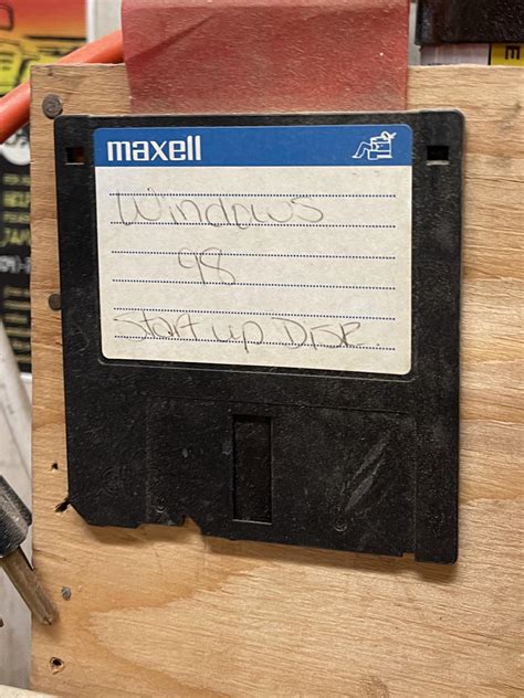A Windows Start Up Floppy I Found Taped To The Wall At My Work R