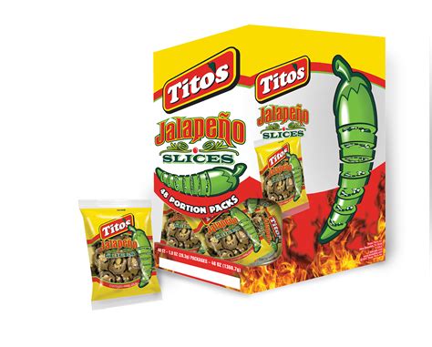 S5136 48ct Display Sliced Jalapenos 1 0 Oz Texas Titos Inc