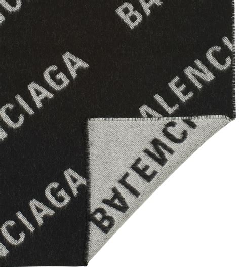Balenciaga Logo Wool Scarf Balenciaga