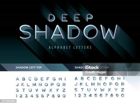 현대 깊은 그림자 알파벳 문자와 숫자 그림자 현대 얇은 라인 스타일 글꼴 컴퓨터 글자에 대한 스톡 벡터 아트 및 기타 이미지 컴퓨터 글자 그림자 깊은 Istock