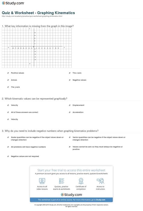 Quiz Worksheet Graphing Kinematics Study Db Excel Com