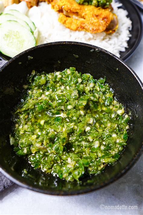 Sambal Cabe Ijo Indonesian Green Chilli Sambal Nomadette