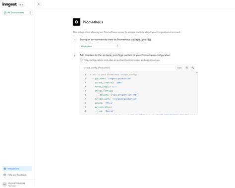 Prometheus Metrics Export Integration Inngest Documentation