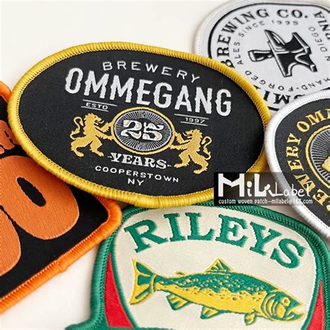 Custom Woven Iron On Patches With Merrow Border From Oylabel 0 84