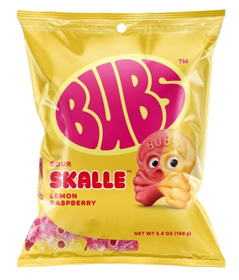 Bubs Sour Skalle Lemon Raspberry 5 5oz Bag Grandpa Joes Candy Shop