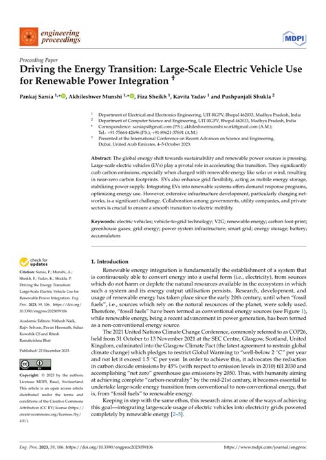 Pdf Driving The Energy Transition Large Scale Electric Vehicle Use For Renewable Power