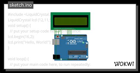 Percobaan 61 Lcd Wokwi Esp32 Stm32 Arduino Simulator