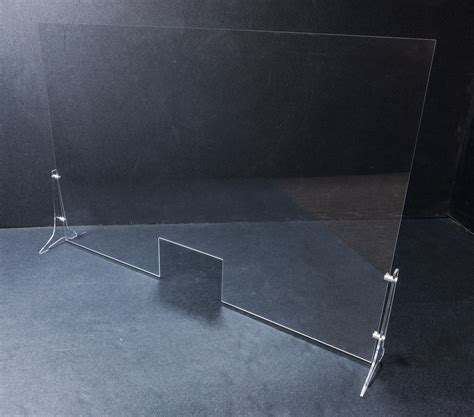 Full Cover Safety Plexi Glass Sneeze Guard Easy Installation Plexi